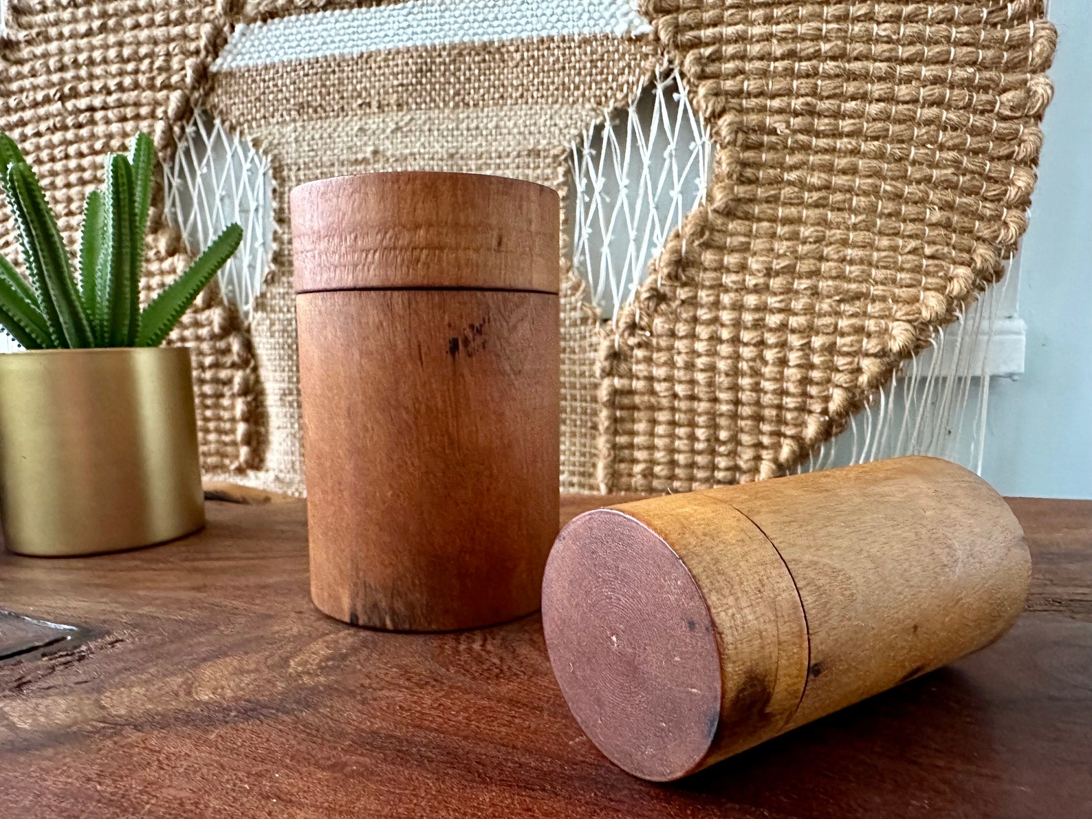 Antique | Treenware | Treen | Turned Wood | Containers | Cylinders ...