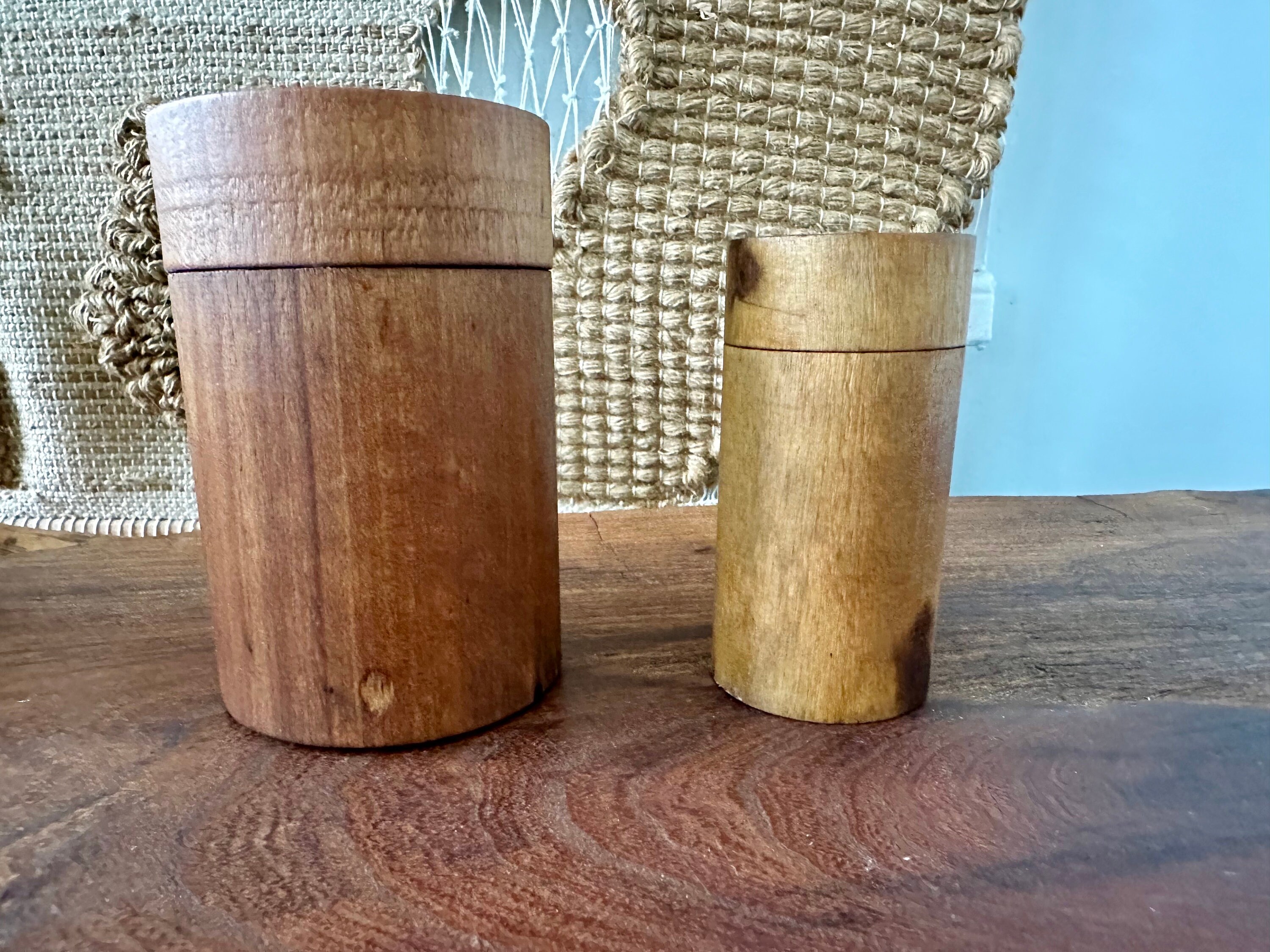Antique Treenware Treen Turned Wood Containers Cylinders Storage ...