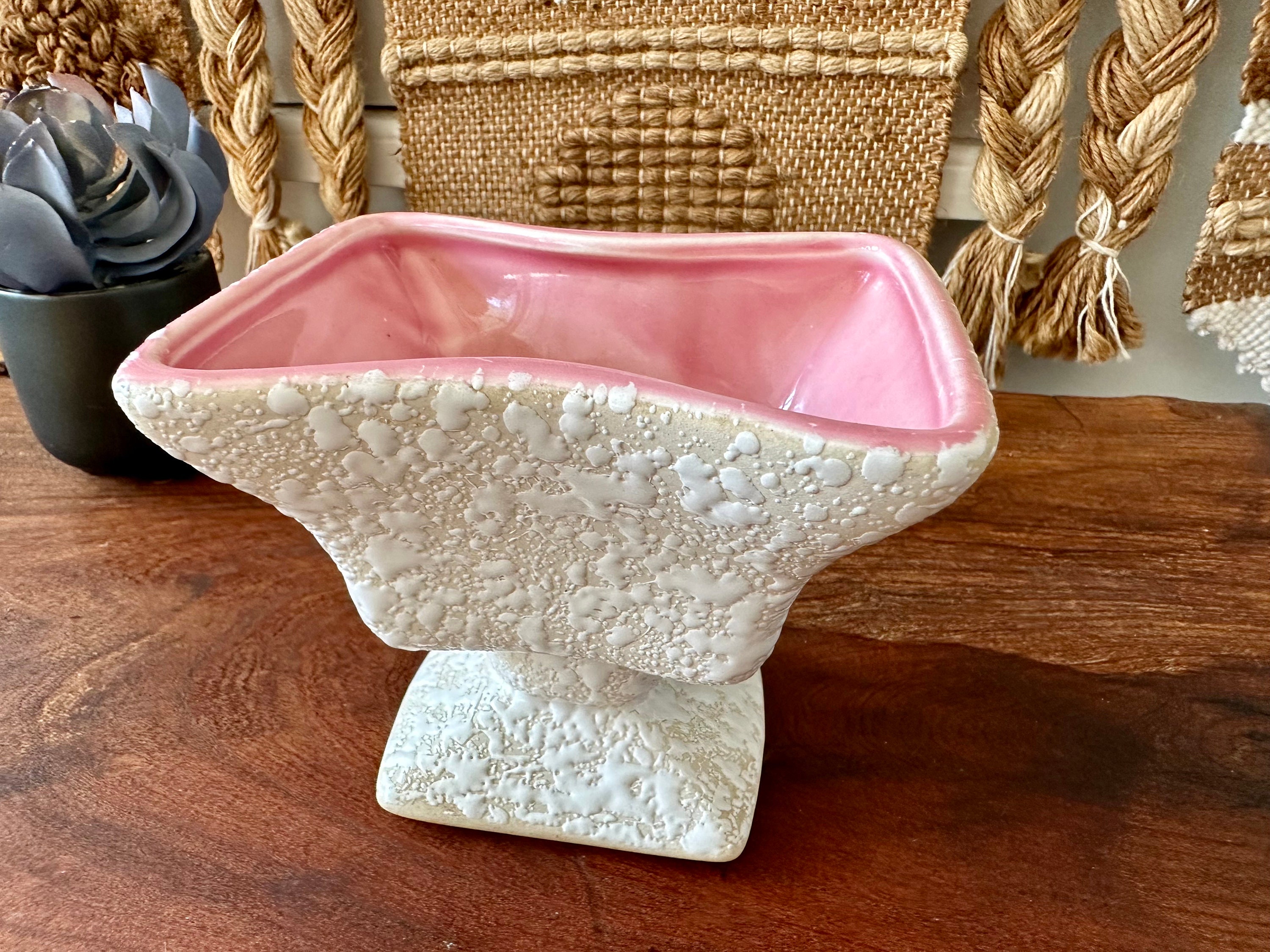 Vintage | Mid Century | Royal Windsor | Planter | White | Popcorn Glaze ...