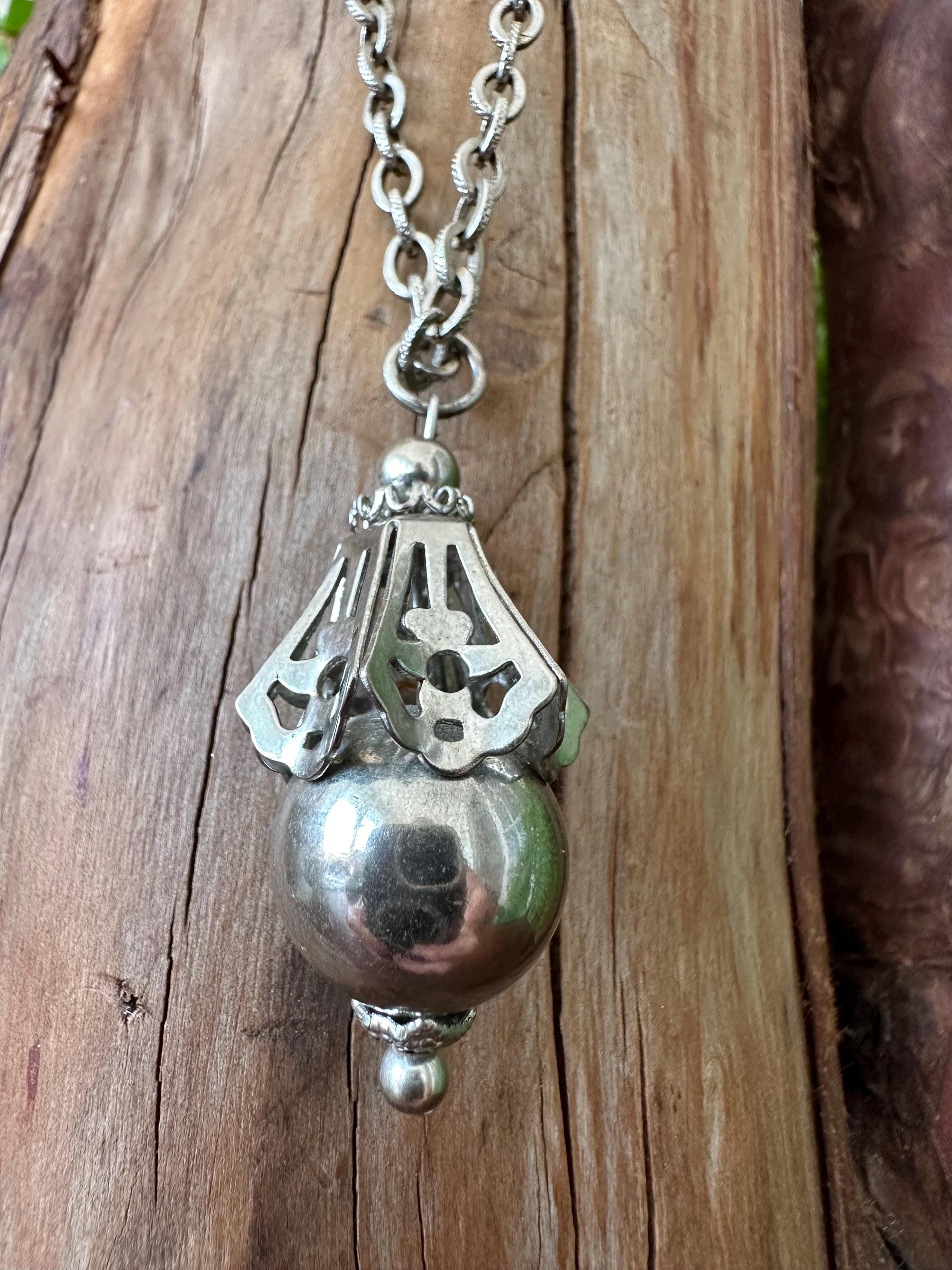 Vintage | Mcm | 1970's | Modern | Lariat Style | Drop Pendant | Antique ...