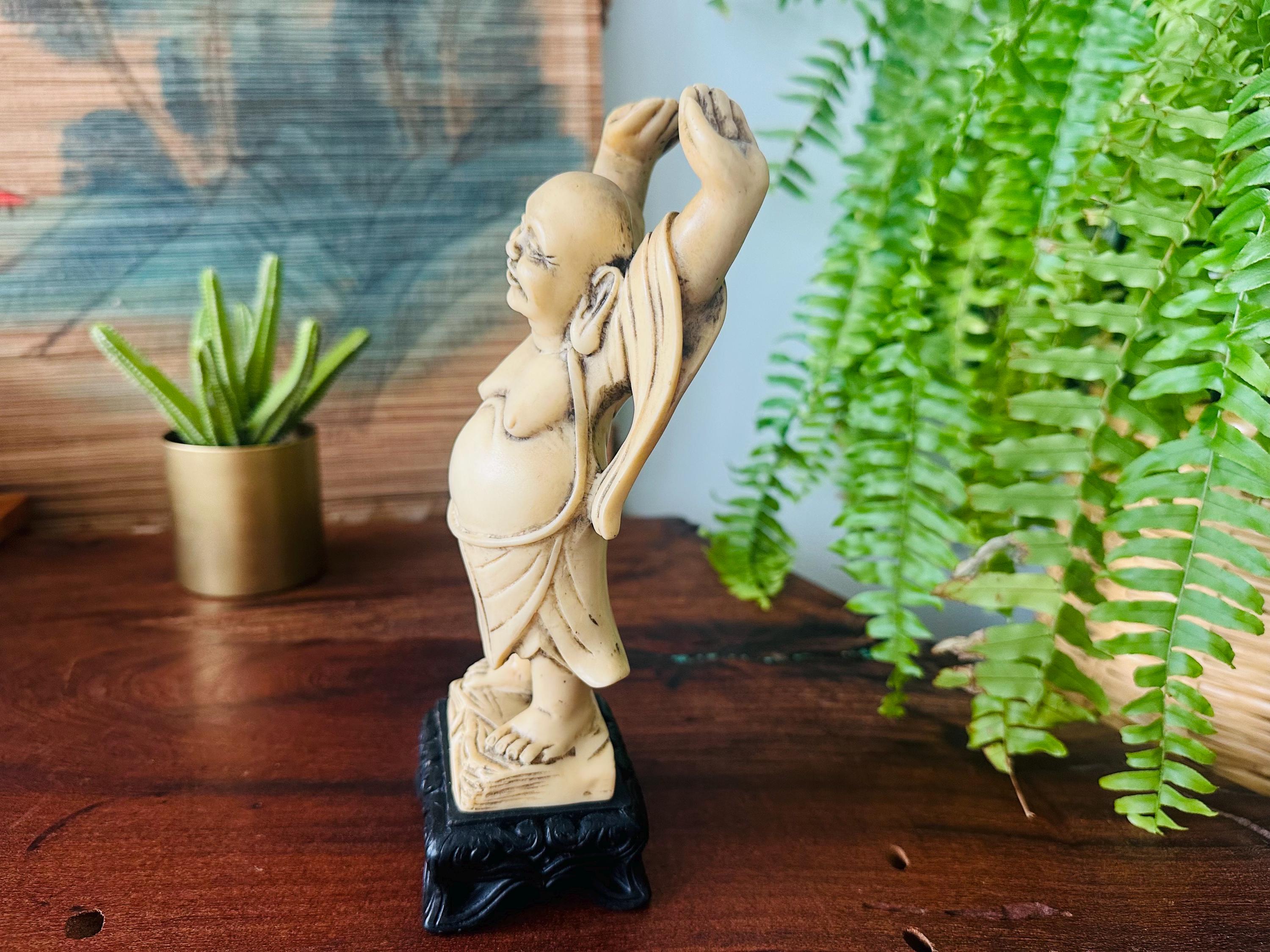 Vintage | Budai | Hotei | Happy | Laughing | Buddha | Resin | Good ...
