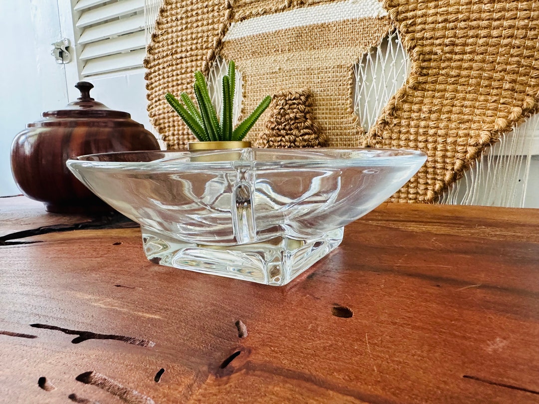 Vintage | MCM | Cambridge | Glass | Square Pattern | 3 Part | Divided ...