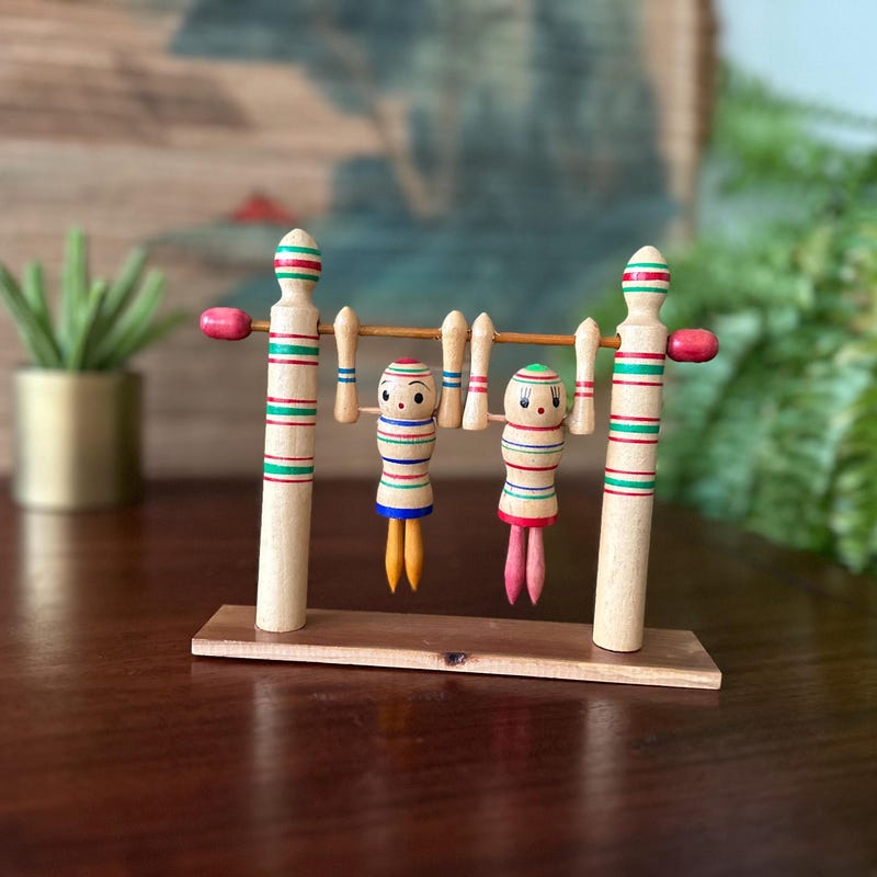 Wooden Acrobat Toy - Etsy