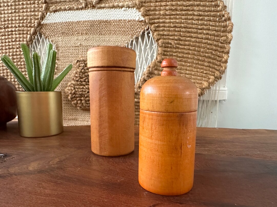 Antique | Treenware | Turned Wood | Containers | Cylinders | Storage ...