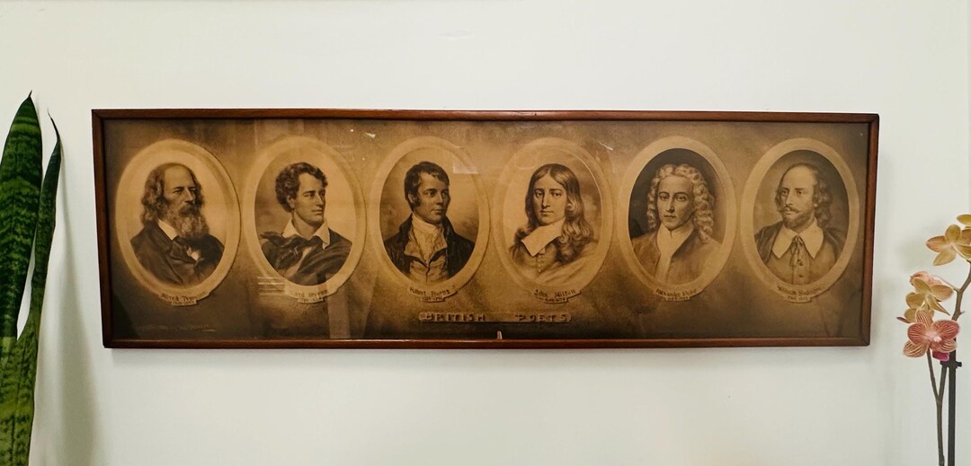 Antique | 1903 Haskell | British Poets | Print | Tennyson | Byron ...