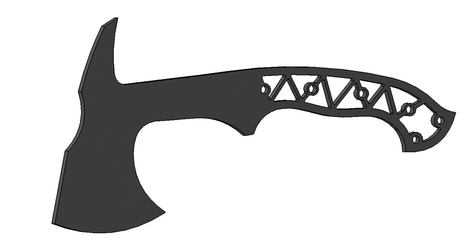 Custom Craft Survival Axe Blueprint Dxf Laser - Etsy