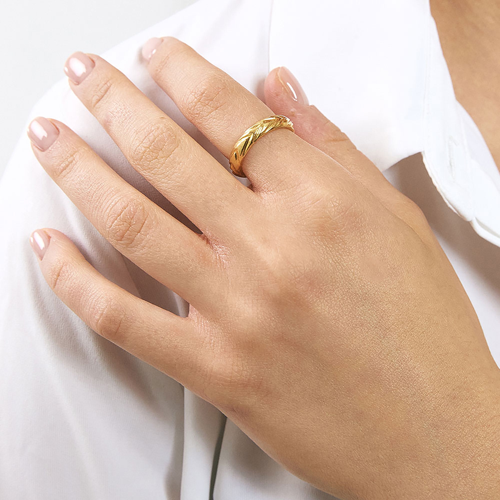 24k Gold Stackable Ring, Symbolic Ring for Women, Arrow Design Ring ...