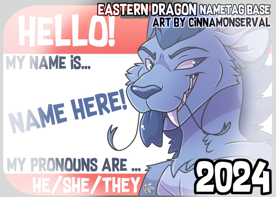 2024 Eastern Dragon Nametag Base - Etsy