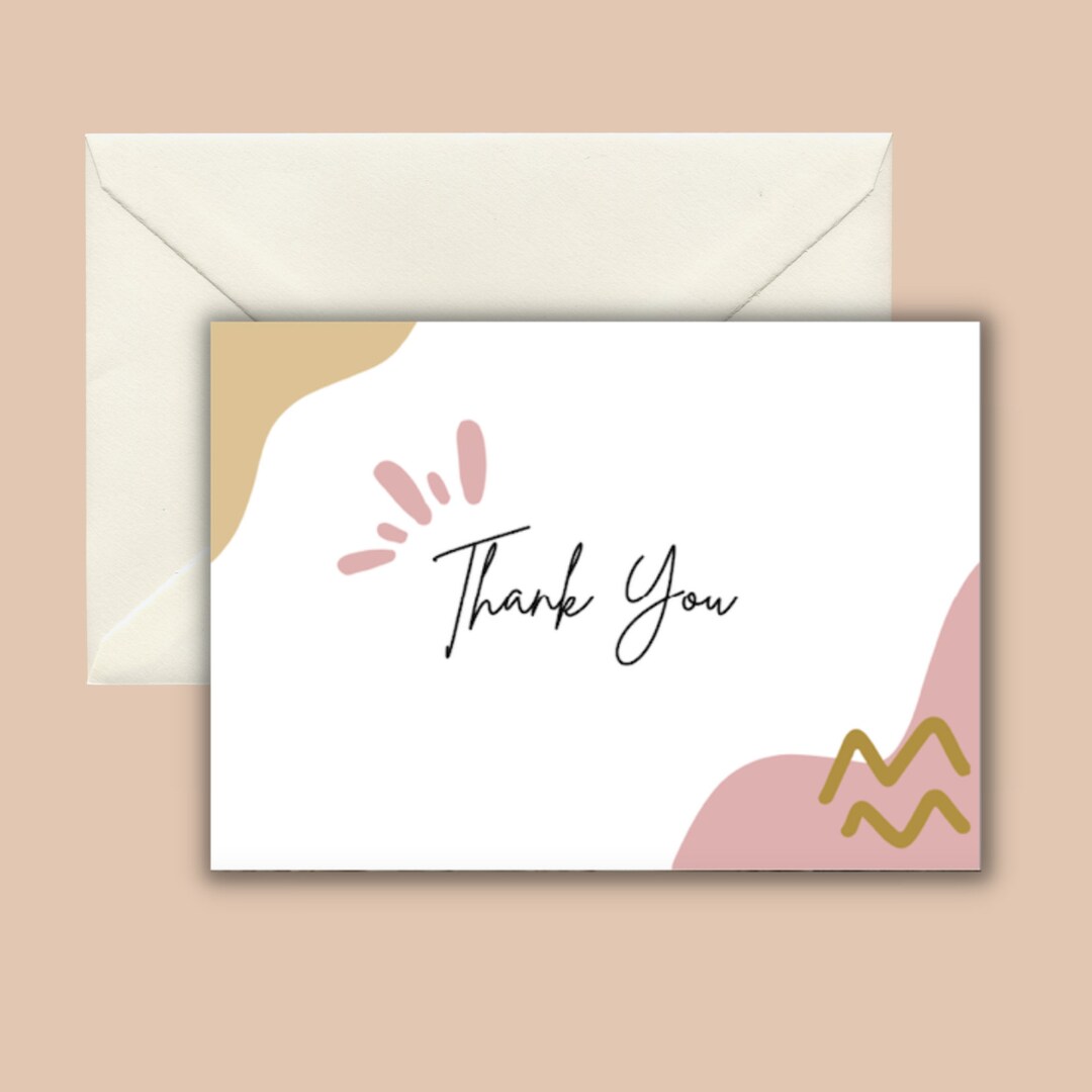 Thank You Card - Digital Download - Printable Card - Etsy Thank You Card - Digital Download - Printable Card - Etsy
