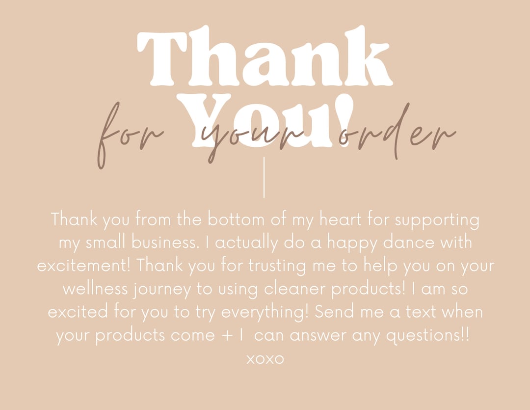 Client Thank You Card - Digital Download - Network Marketing - Etsy