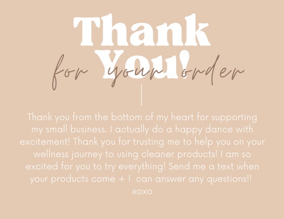 Sales Thank You Card Wording