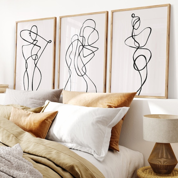 Line Art Canvas - Etsy UK