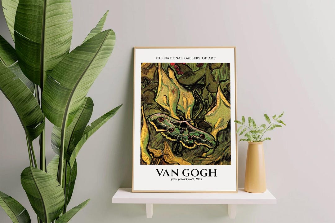 Vincent Van Gogh Great Peacock Moth 1889 Poster Impressionism Art Print ...