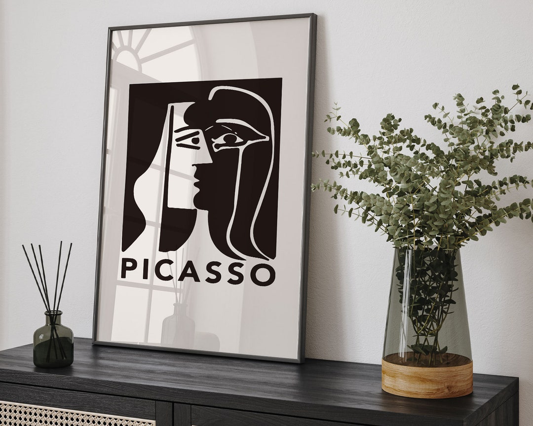 Pablo Picasso Poster, Geometric Wall Art, Museum Exhibition Poster ...
