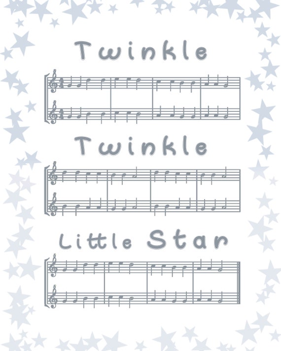 Recorder Notes For Twinkle Twinkle Little Star