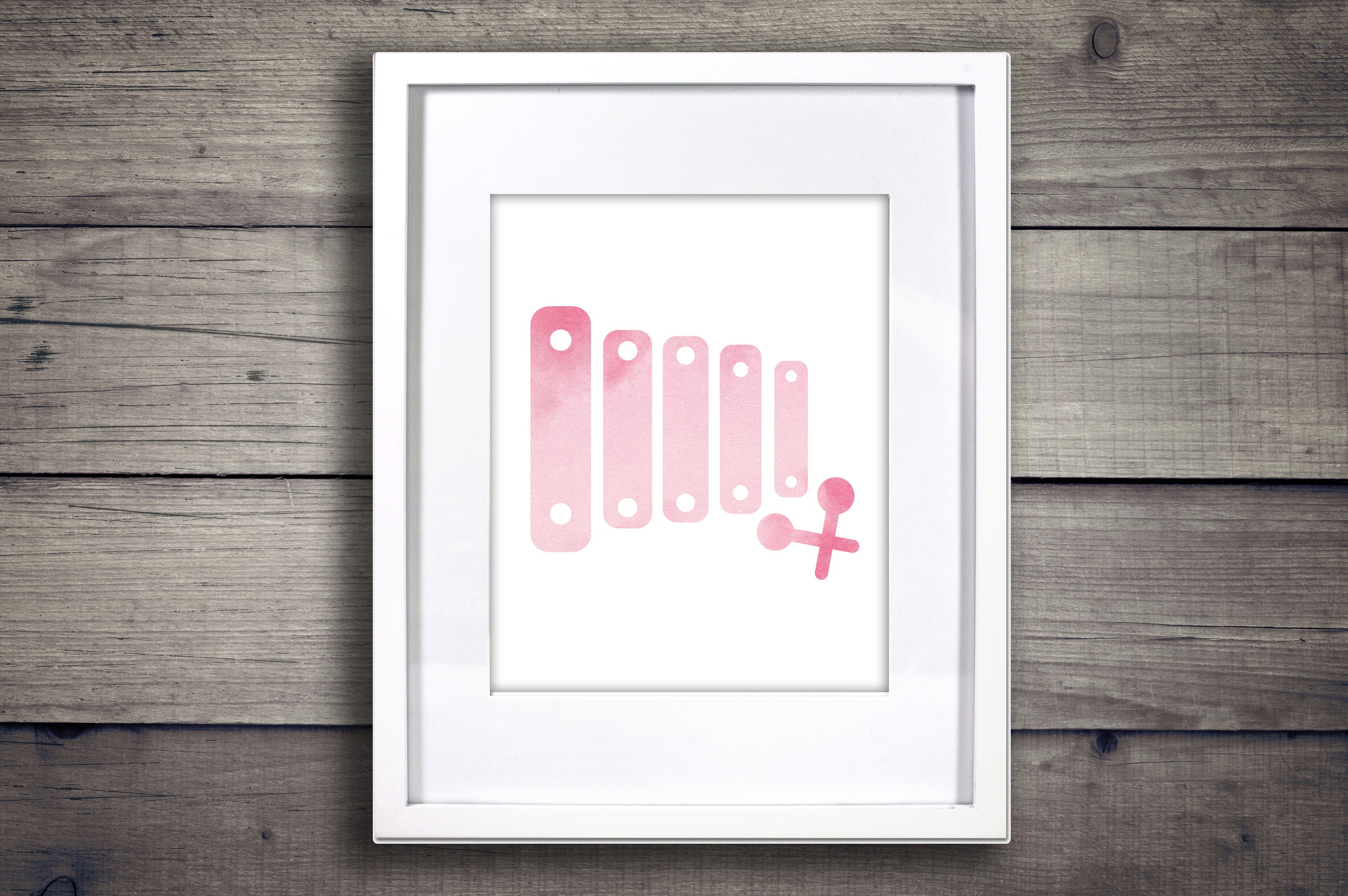 Music Themed Xylophone Printable Artwork Nursery Digital - Etsy
