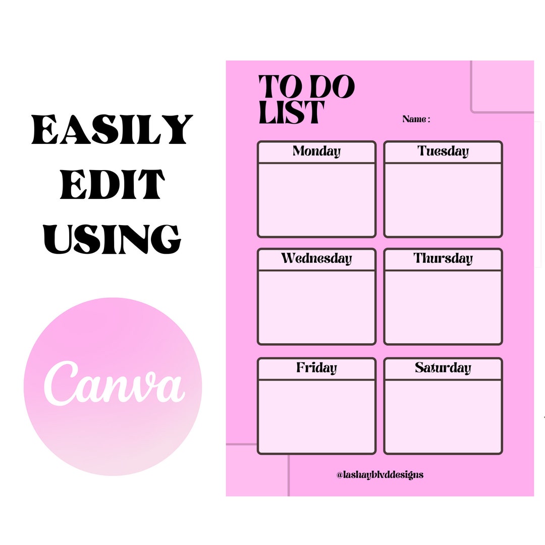 Daily to Do List Template 2022, to Do List Digital, Daily Task List ...