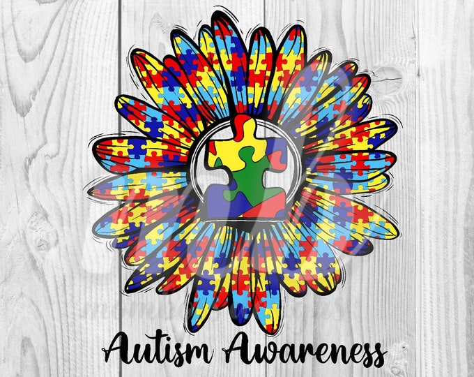 DIGITAL PNG Autism Awareness Flower - Etsy