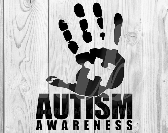 Autism Awareness Hand Print SVG PNG - Etsy
