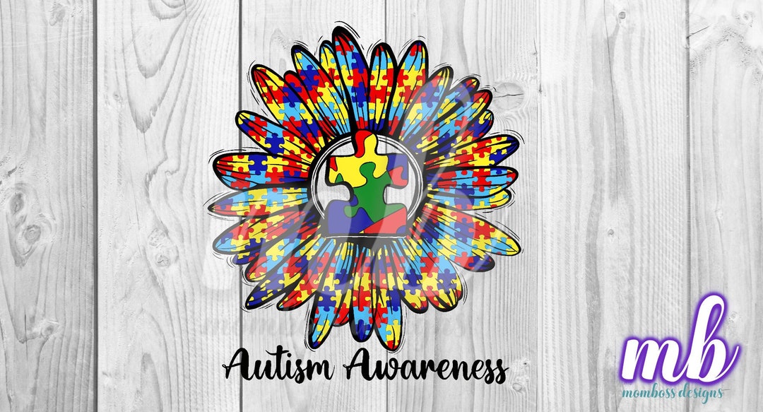 DIGITAL - PNG - Autism Awareness Flower - Etsy