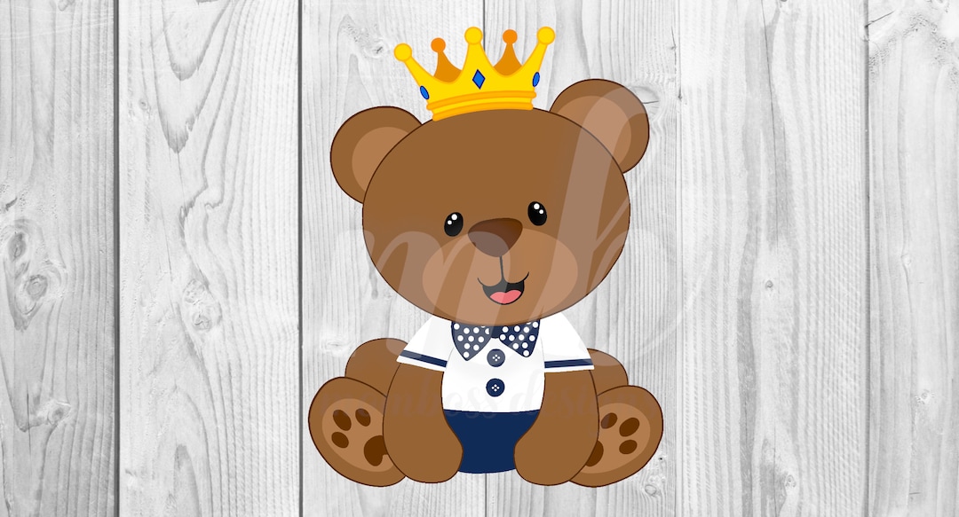 King Teddy Bear - Digital - PNG - Etsy