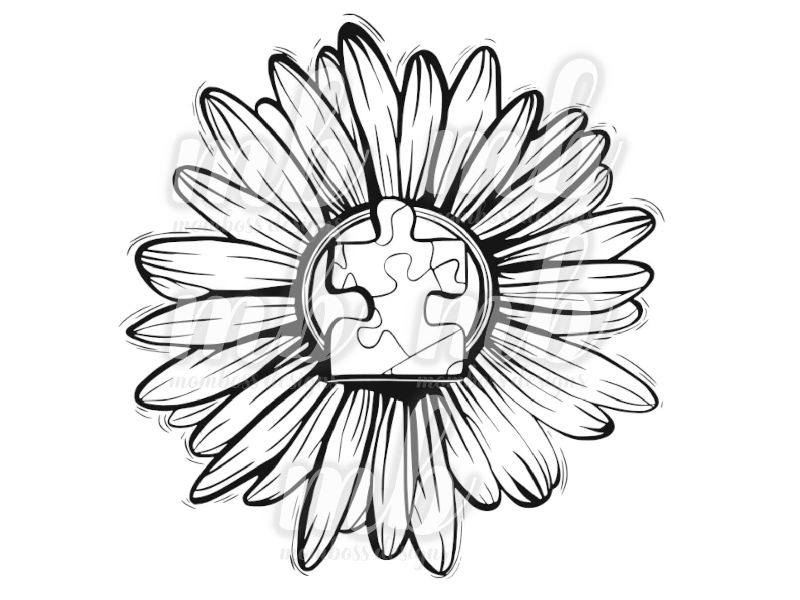 Autism Awareness Flower SVG PNG | Etsy