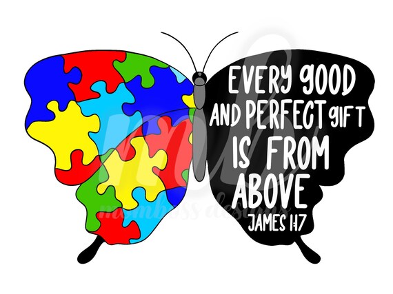 Autism Butterfly PNG DIGITAL - Etsy