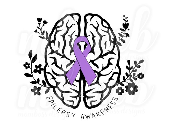 Epilepsy Brain Flower SVG PNG - Etsy