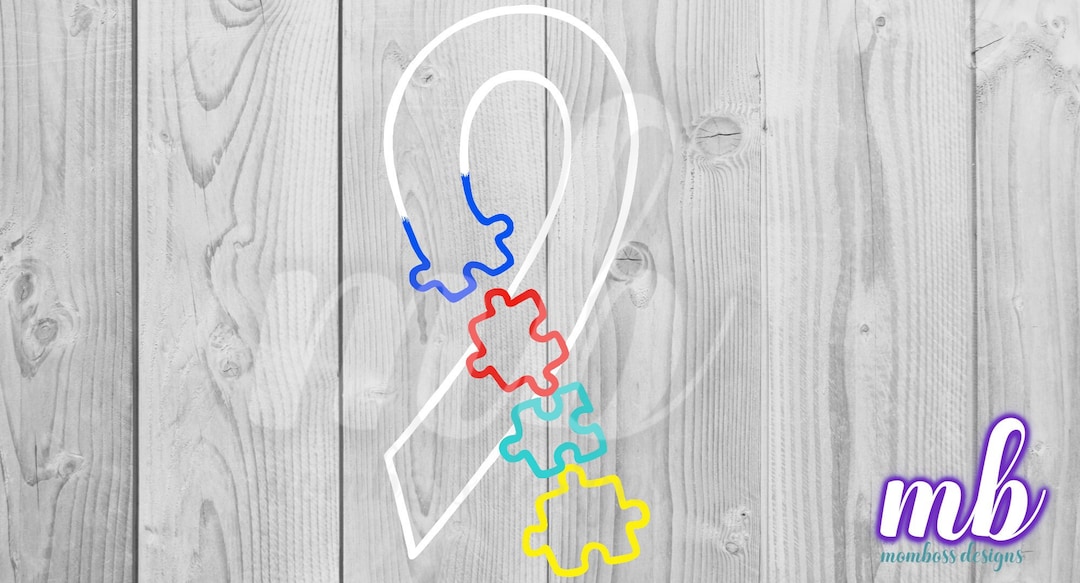 Puzzle Piece Ribbon - PNG - SVG - DIGITAL - Etsy