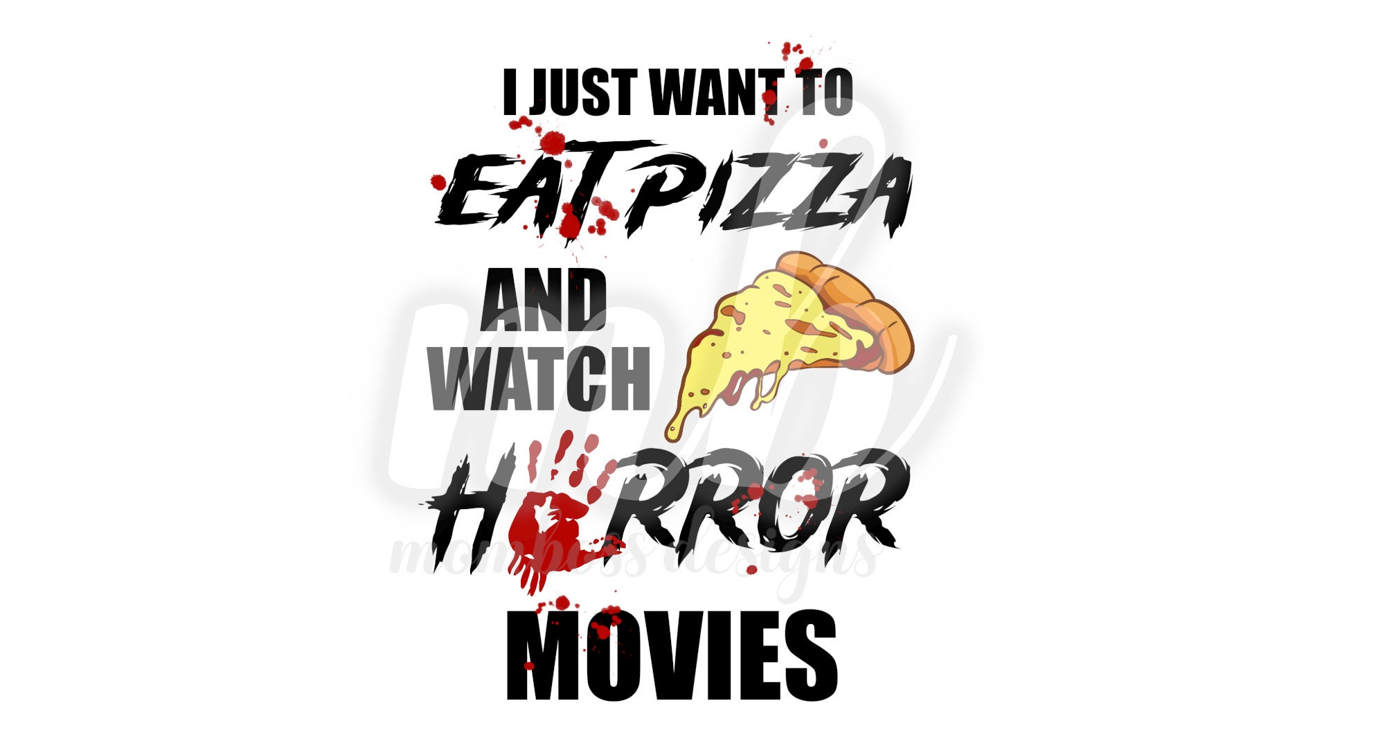 Pizza & Horror Movies PNG - Etsy