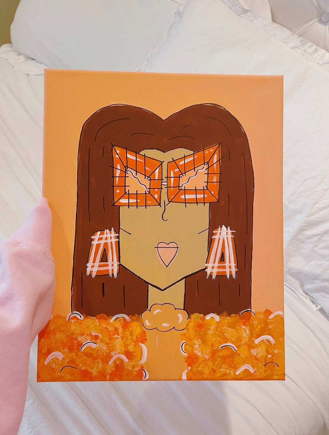 Preppy Girl Canvas Painting | Etsy