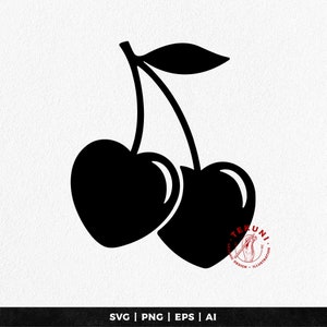 Cherry Heart Svg Files for Cricut - Instant Download - Etsy