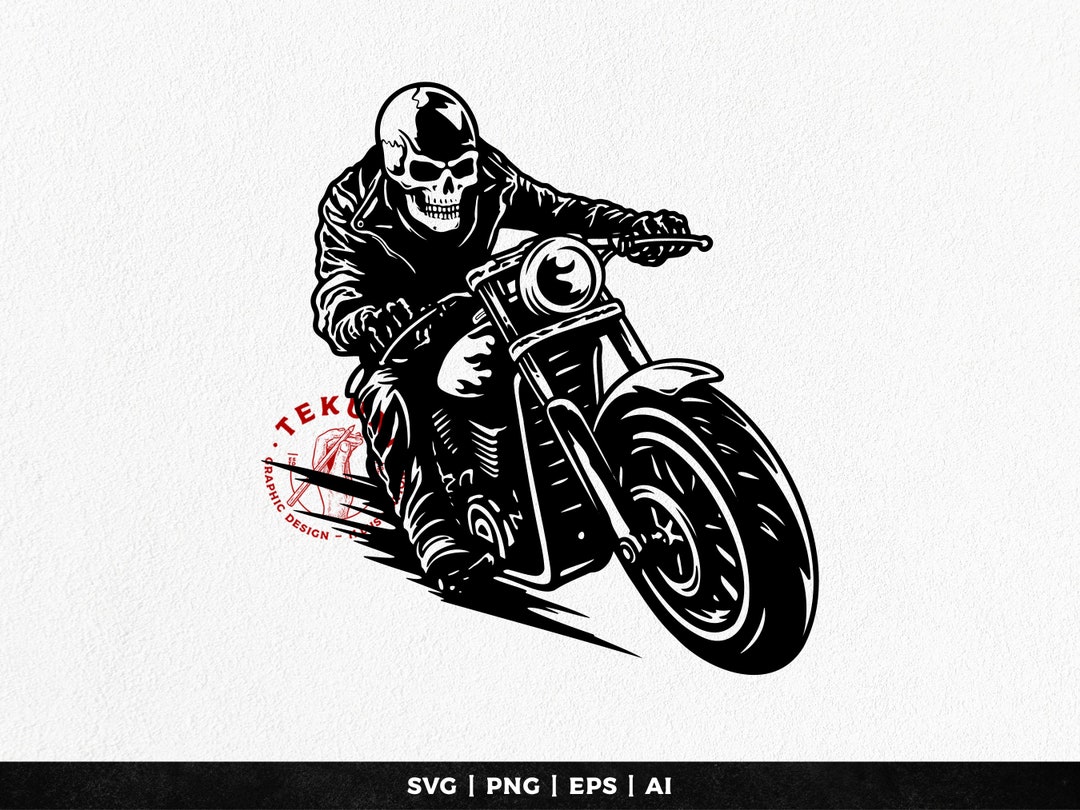 Skeleton Motorcycle SVG: DIY Crafting Vector (digital Download) - Etsy