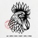 Rooster SVG, Rooster Logo Vector, Rooster Head Stencil, INSTANT ...