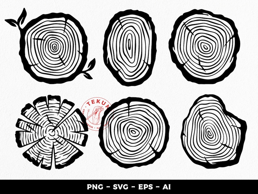 Tree Rings SVG Cut File: Wood Slice Design (digital Download) - Etsy