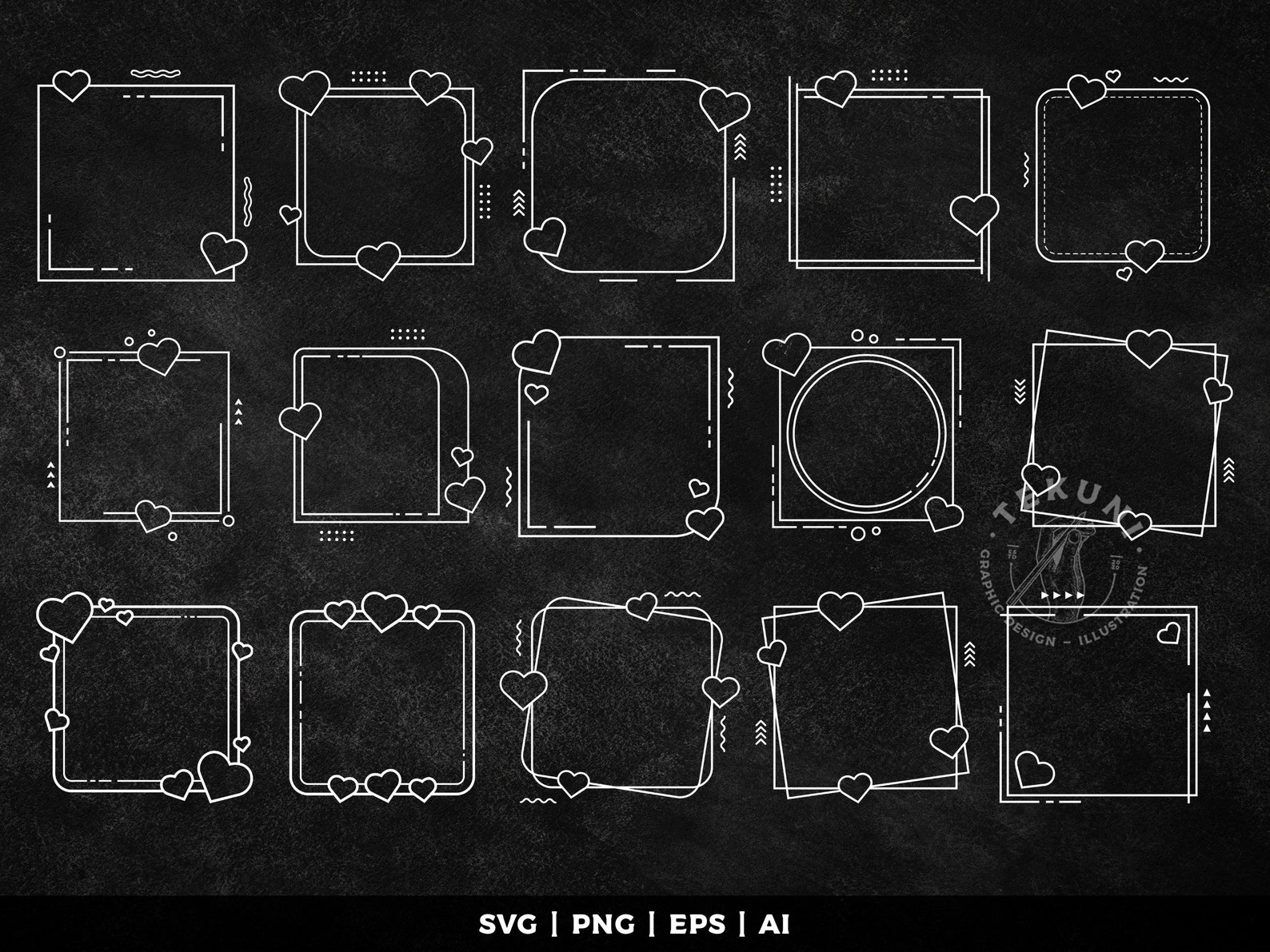 Love Frame Svg Bundle - Instant Download - Etsy