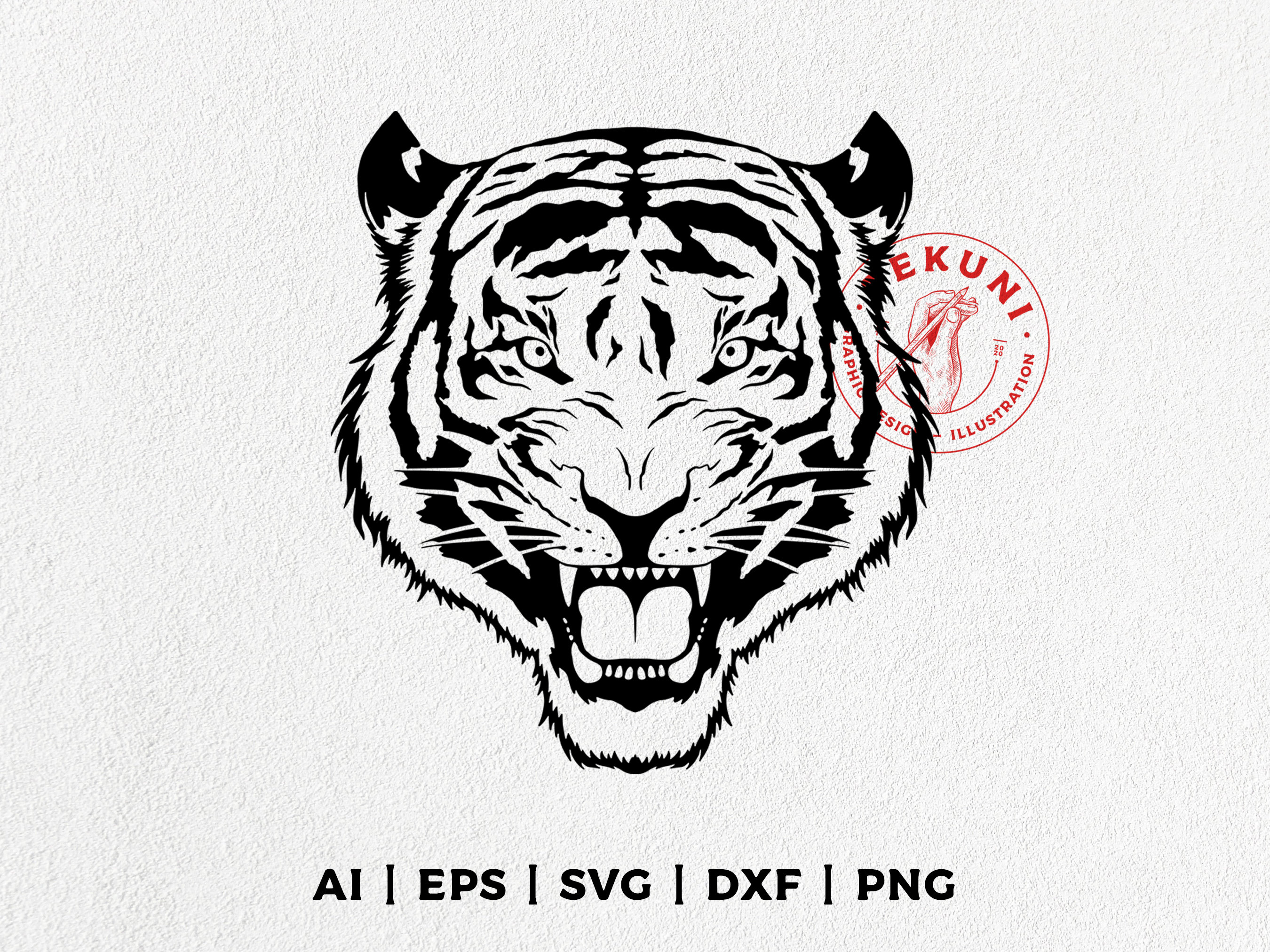 Tiger Svg Design, Tiger Head Clipart Vector - Etsy