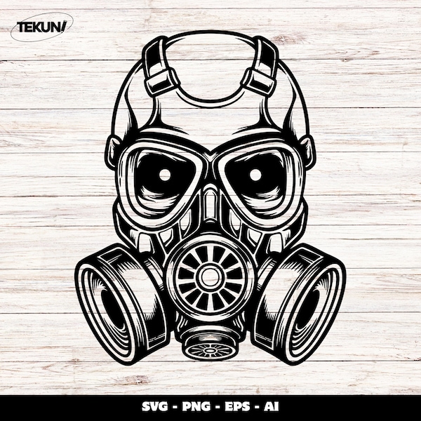 Gas Mask Svg - Etsy