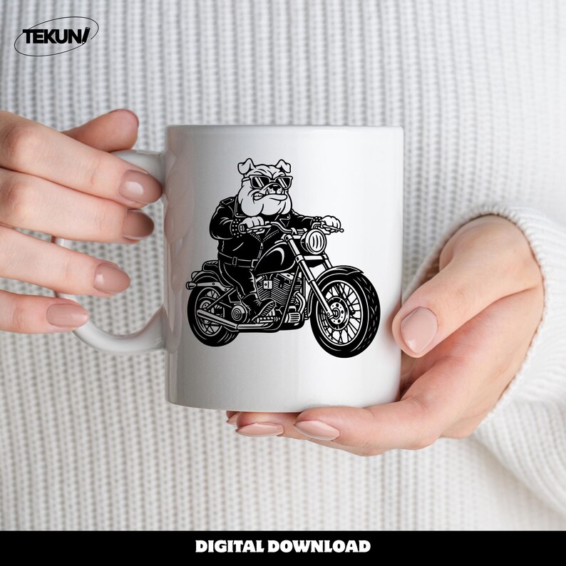 Biker Bulldog SVG, Motorcycle Dog Cartoon (digital Download) - Etsy
