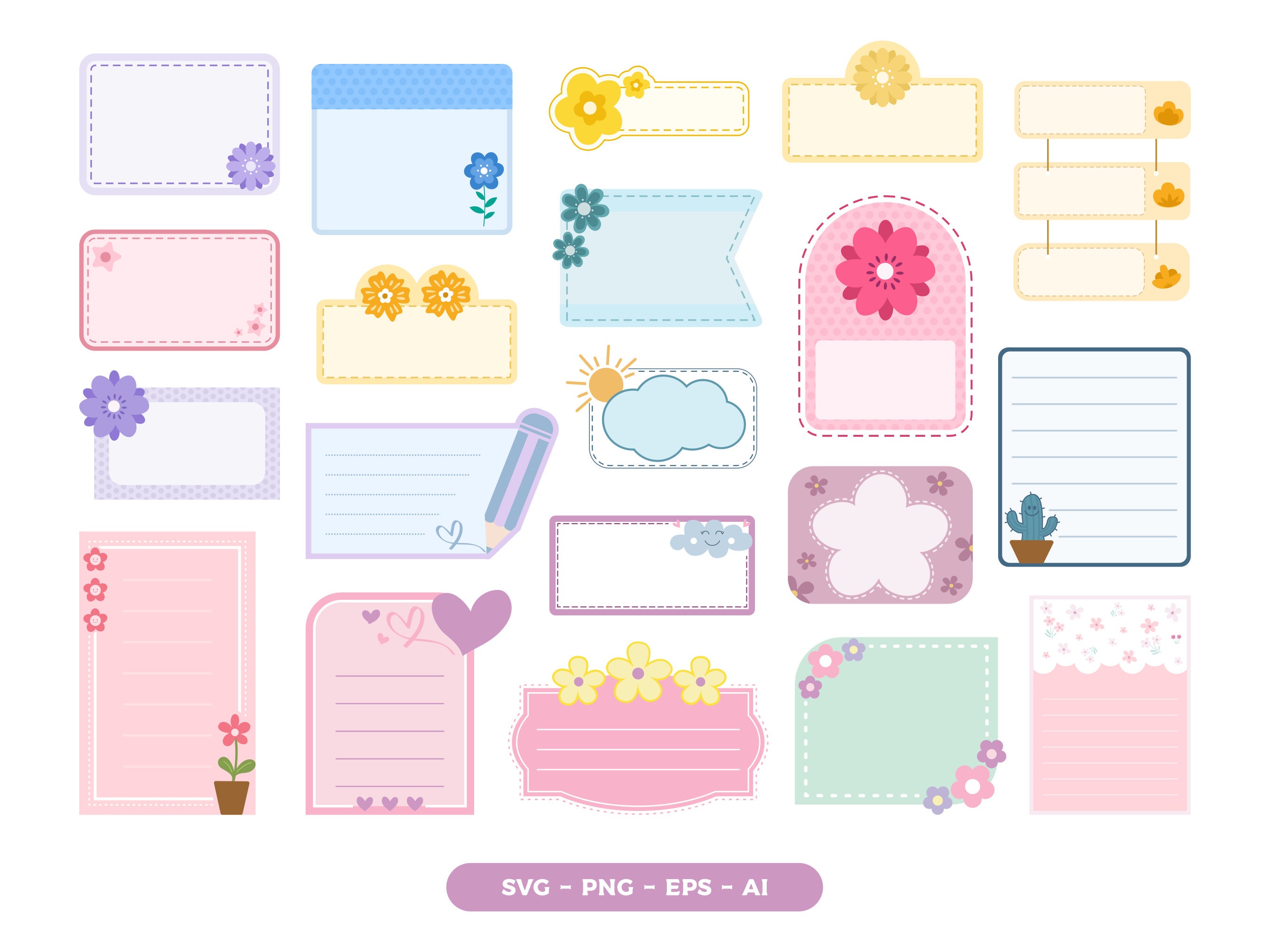 Set of Editable Label Template Vector File Png Instant - Etsy