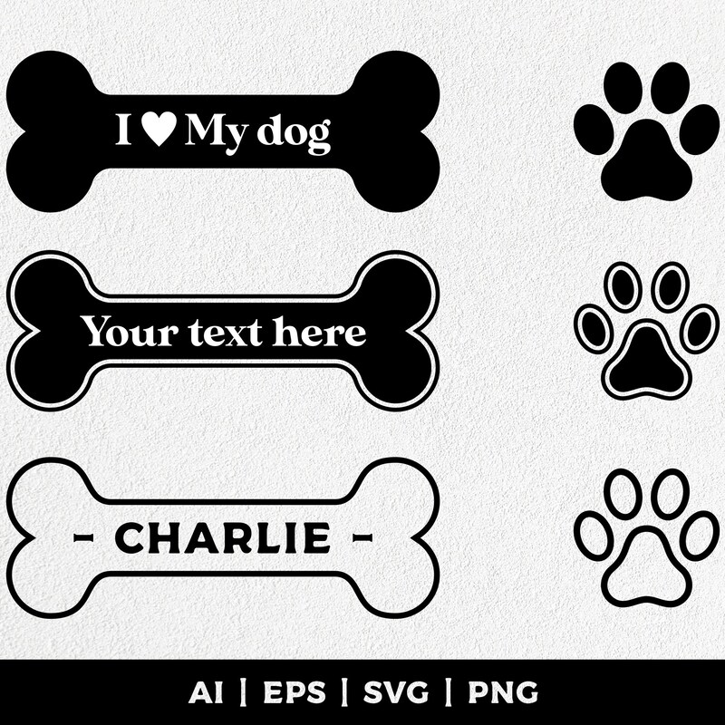 Dog Bone Svg - Etsy