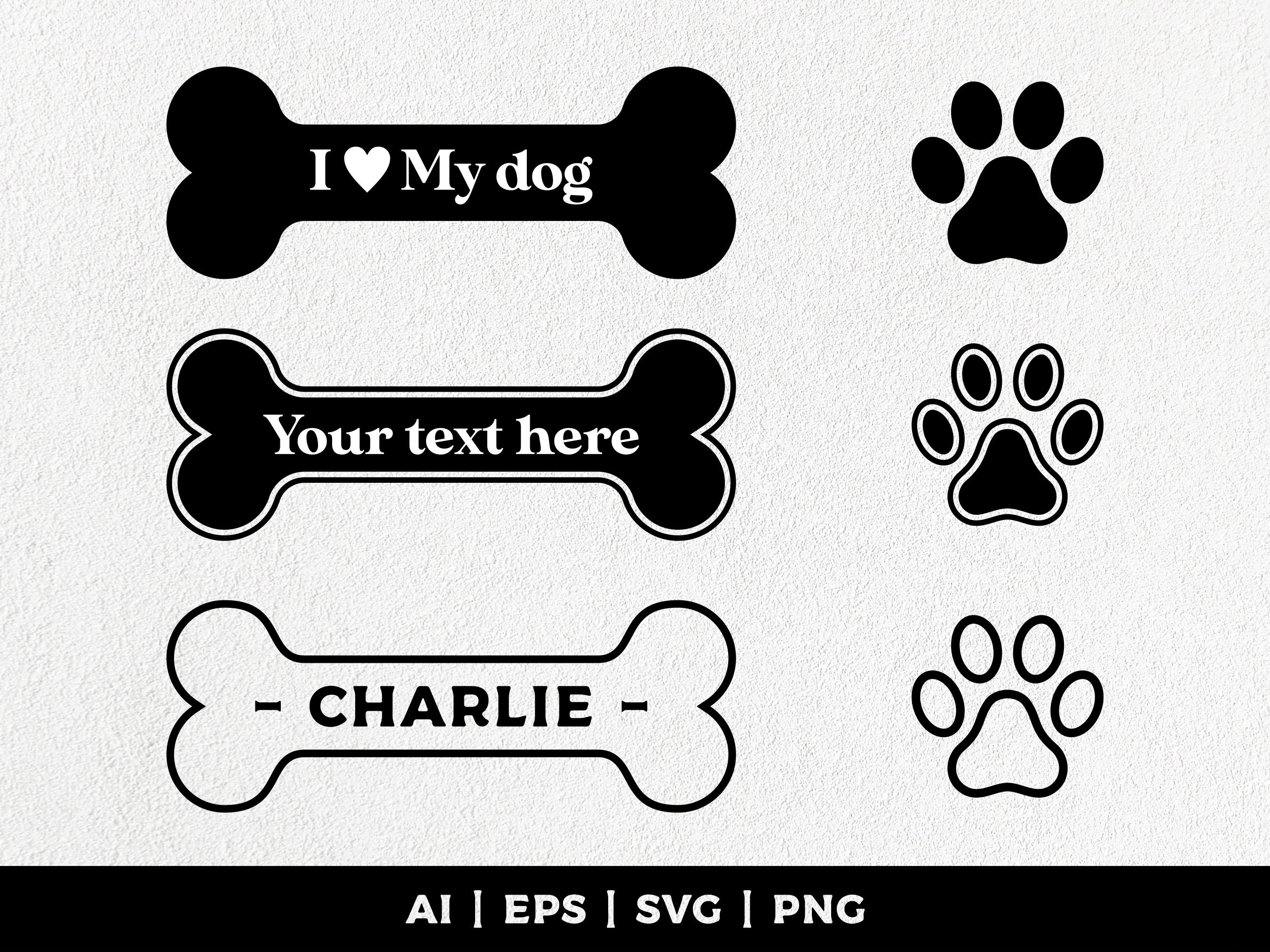 Dog Bone Stencil