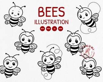 Bee Different SVG Honey Bees Cartoon Design Tumbler Wrap Sublimation ...