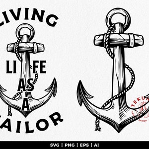 Anchor Hand Drawn Illustration : Living Life as a Sailor, Instant ...