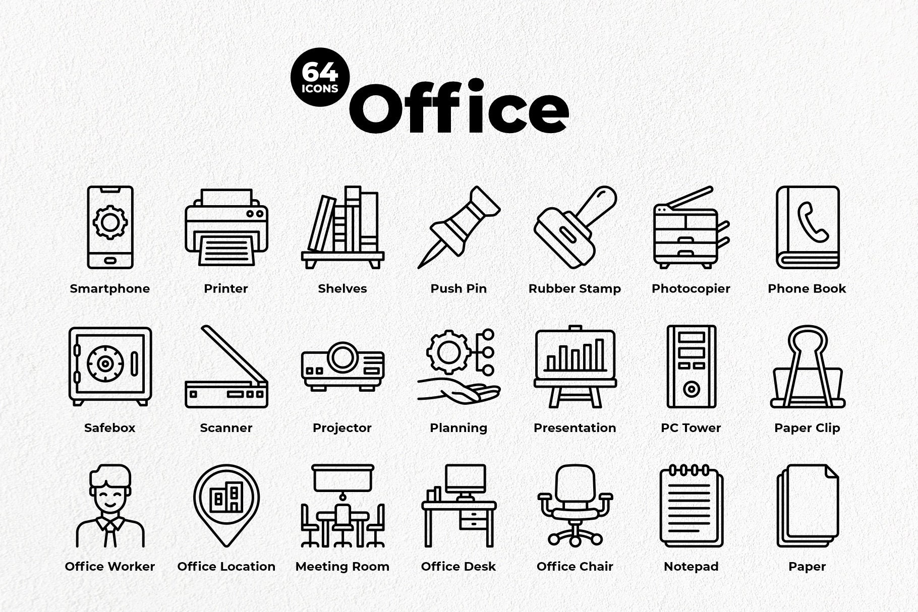 Office Icon Pack - Instant Download - Etsy