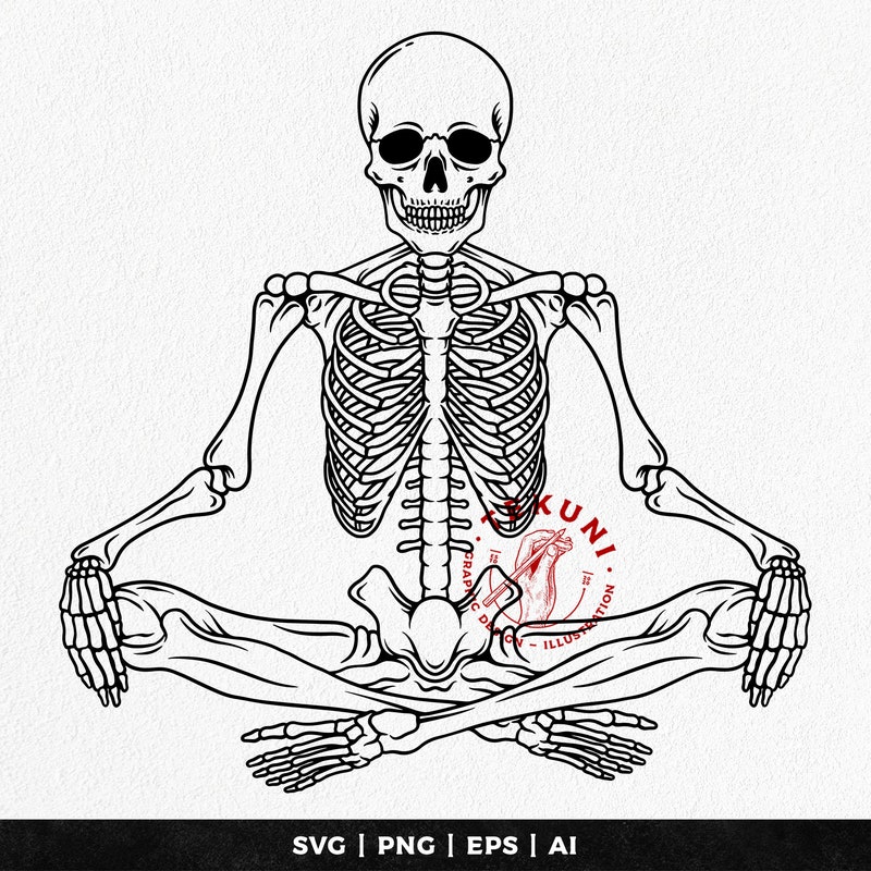 Skeleton Yoga Svg - Etsy