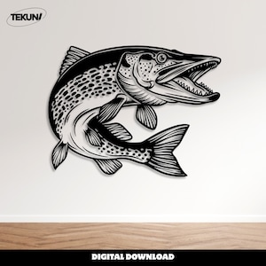 Pike Fish SVG: Fishing Decal, Predator Clipart (digital Download - Etsy
