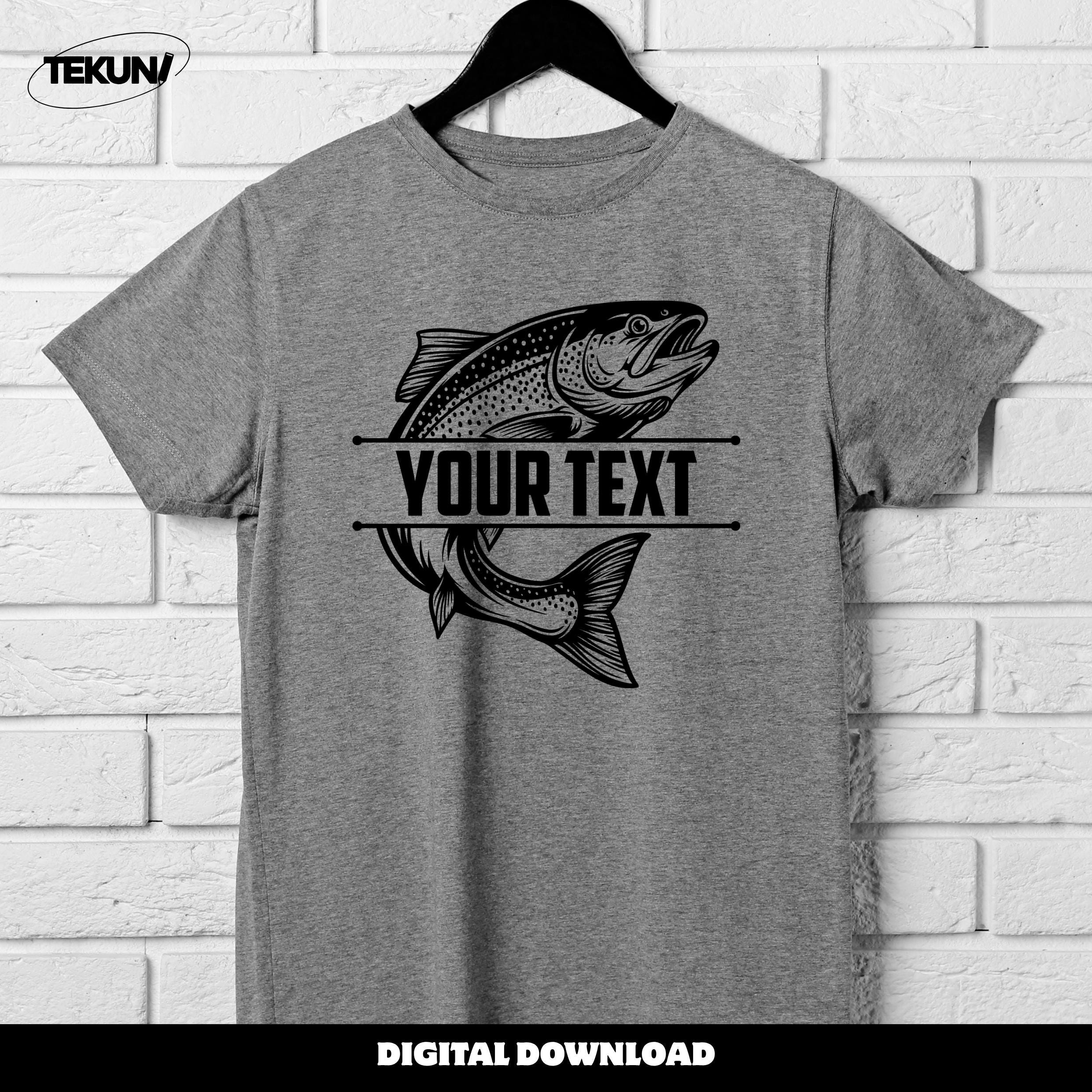 Trout Fish Monogram SVG: Custom Fishing Logo Cut File (digital Download ...