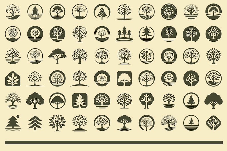 Tree Logo SVG Bundle: 170 Eco Brand Logos (digital Download) - Etsy UK