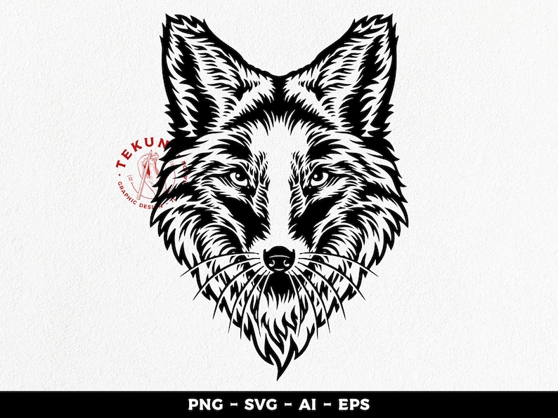 Fox Head Svg for Cutting File Silhouette Instant Download - Etsy